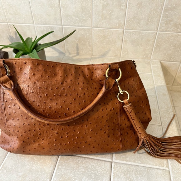 G.I.L.I. | Bags | Gili Got It Love It Roma Ostrich Leather Large ...